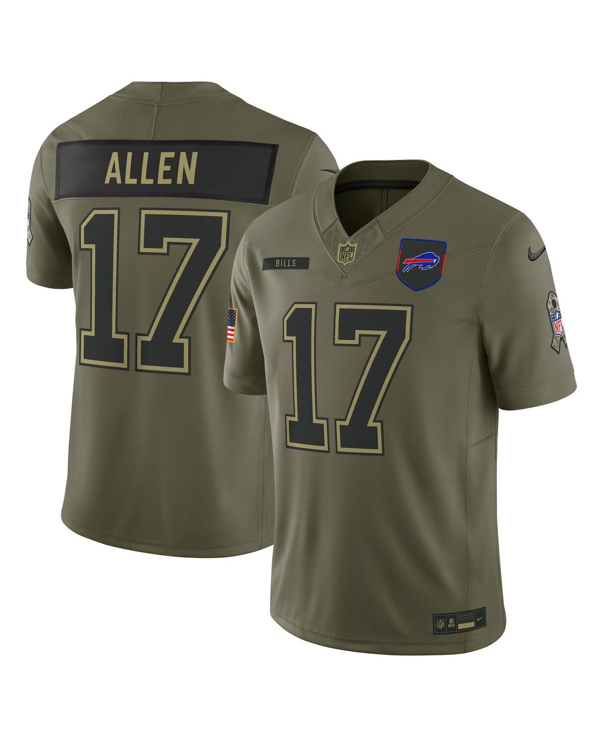 Click here for Nike Mens Josh Allen Olive Buffalo Bills 2025 Salu... prices