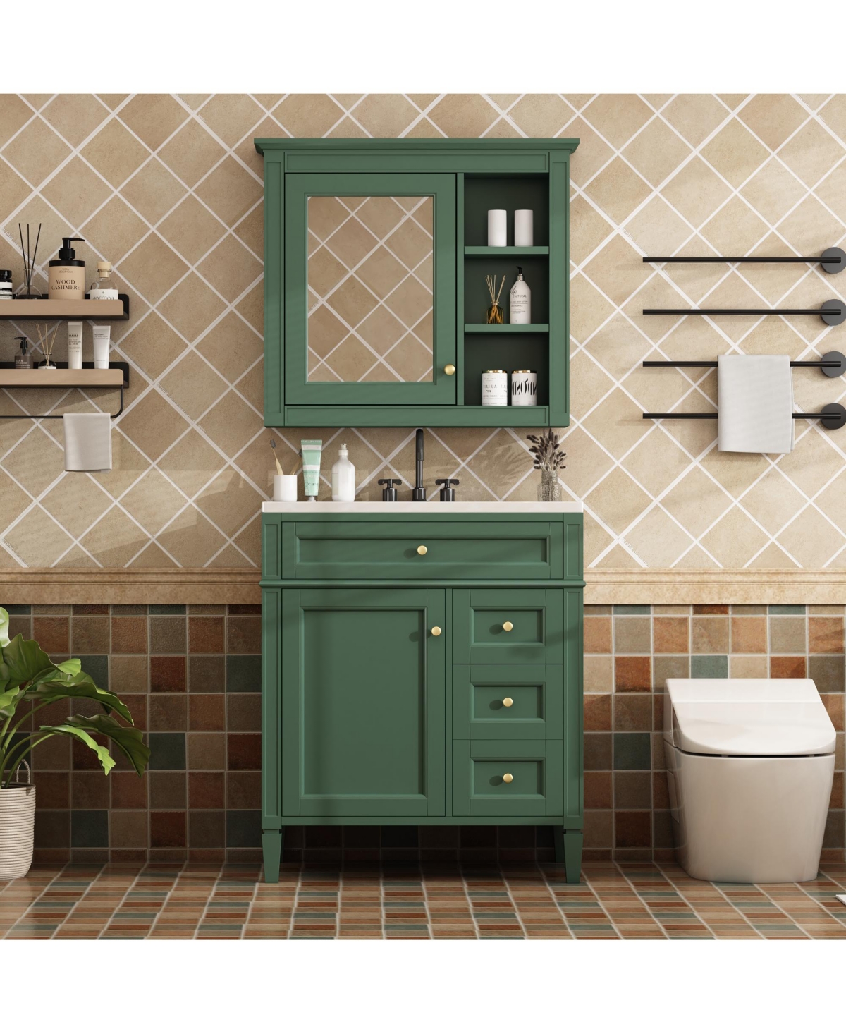 Click here for Casainc 30 Bathroom Vanity with Top Sink  Mirror C... prices