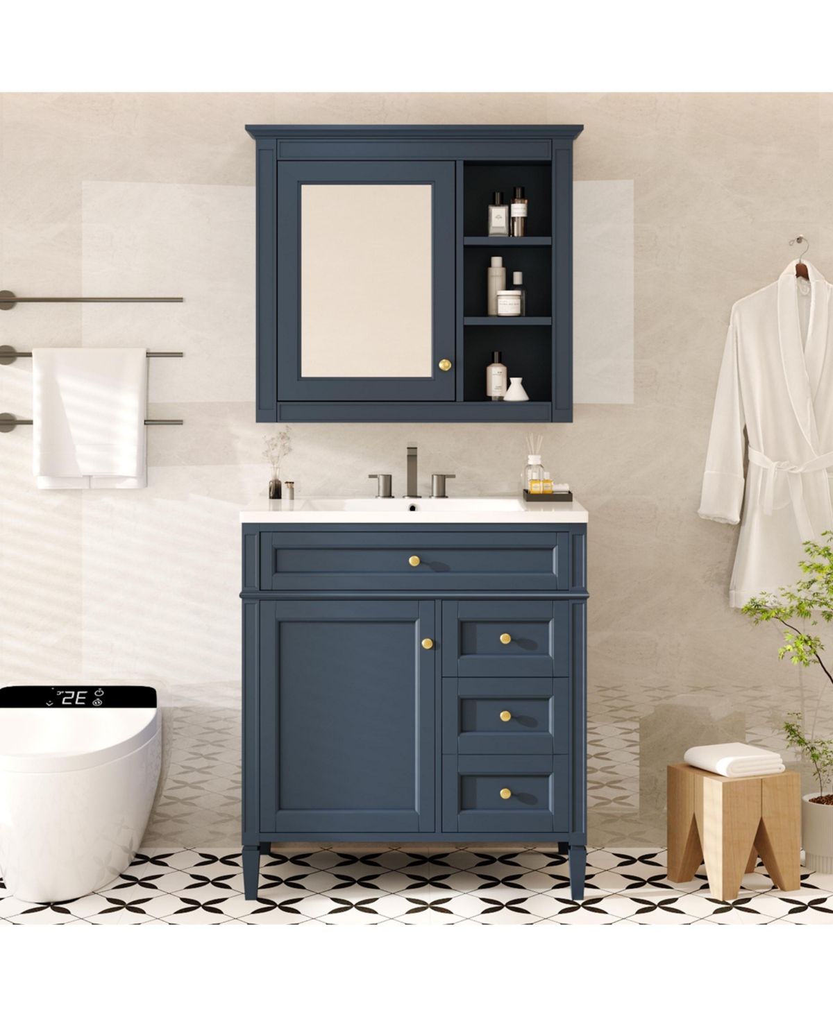 Click here for Casainc 30 Bathroom Vanity with Top Sink  Mirror C... prices