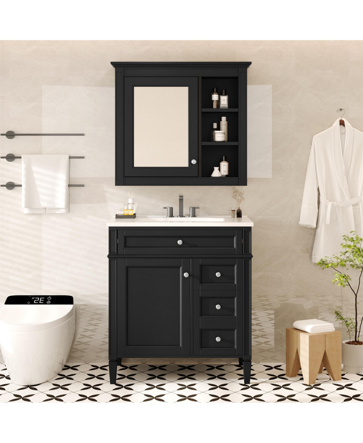 Click here for Casainc 30 Bathroom Vanity with Top Sink  Mirror C... prices