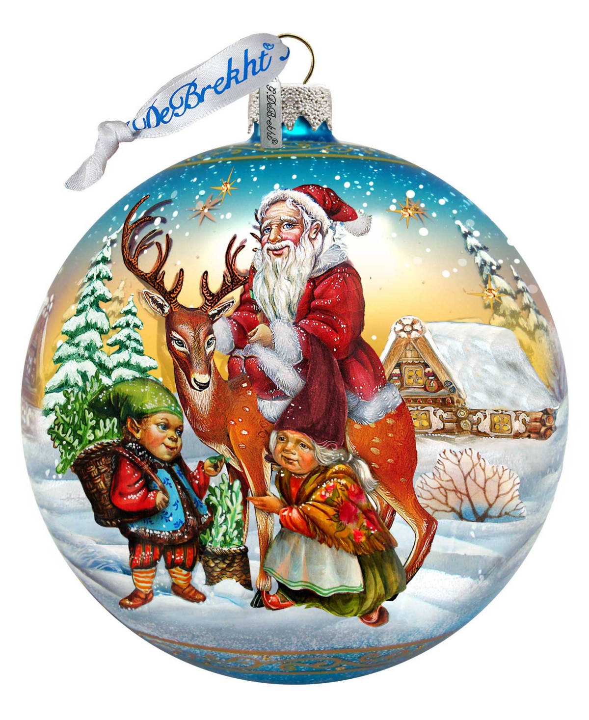 Click here for G. Debrekht Vintage Sleigh Ride Glass Holiday Orna... prices