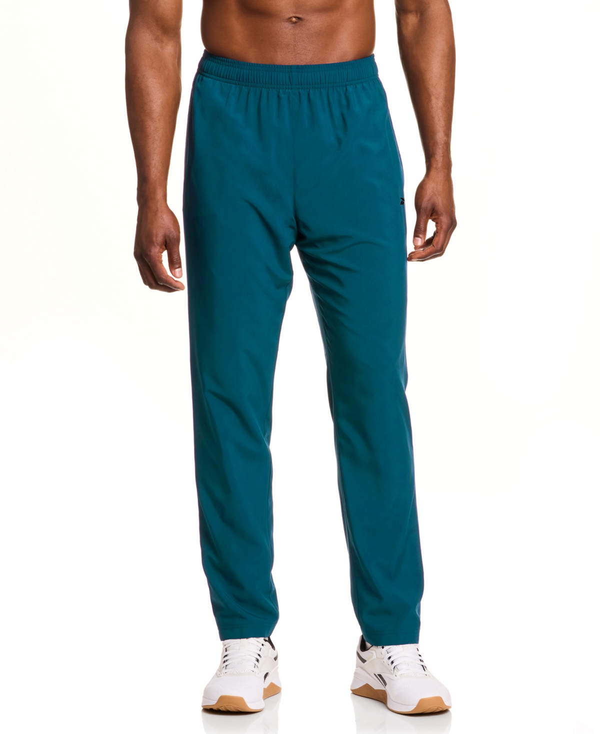 Reebok Mens Regular-Fit Woven Pants - Retro Teal