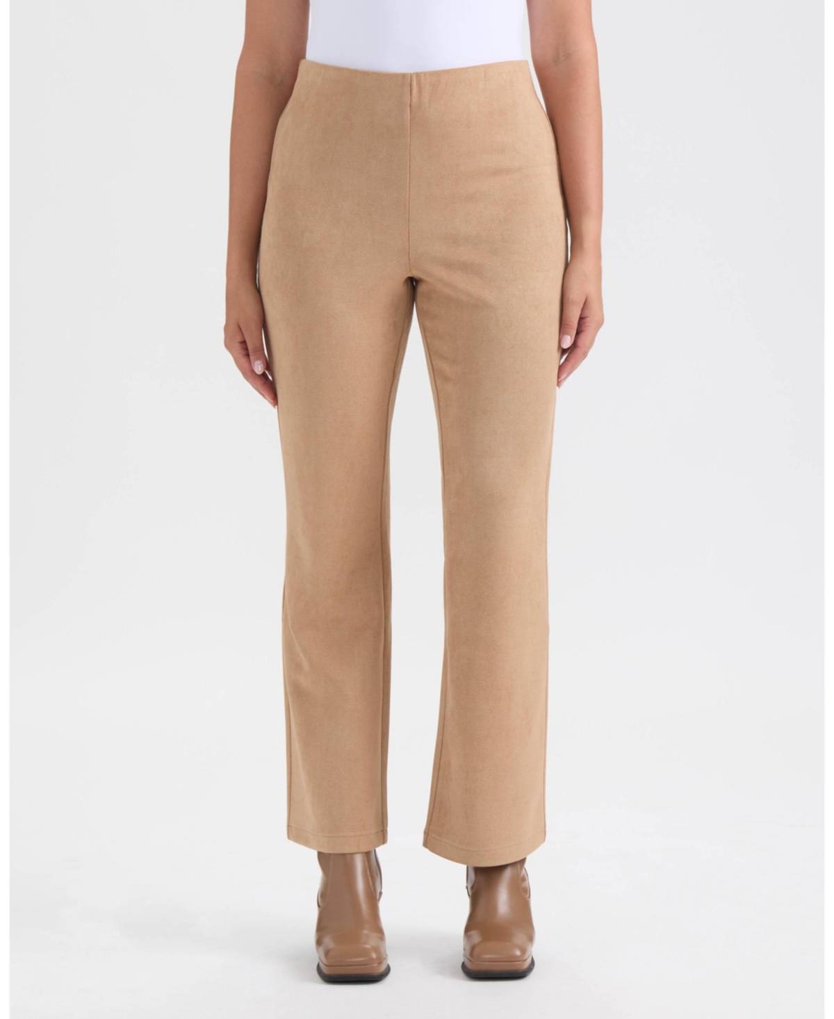 Click here for Ellen Tracy Womens faux Suede Flare Pull-On Pant -... prices