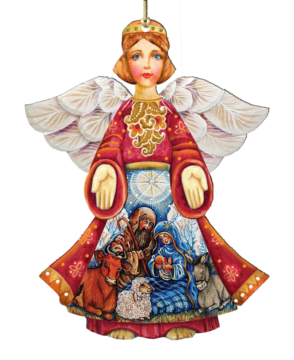 Click here for Designocracy Nativity Christmas Angel Ornament - M... prices