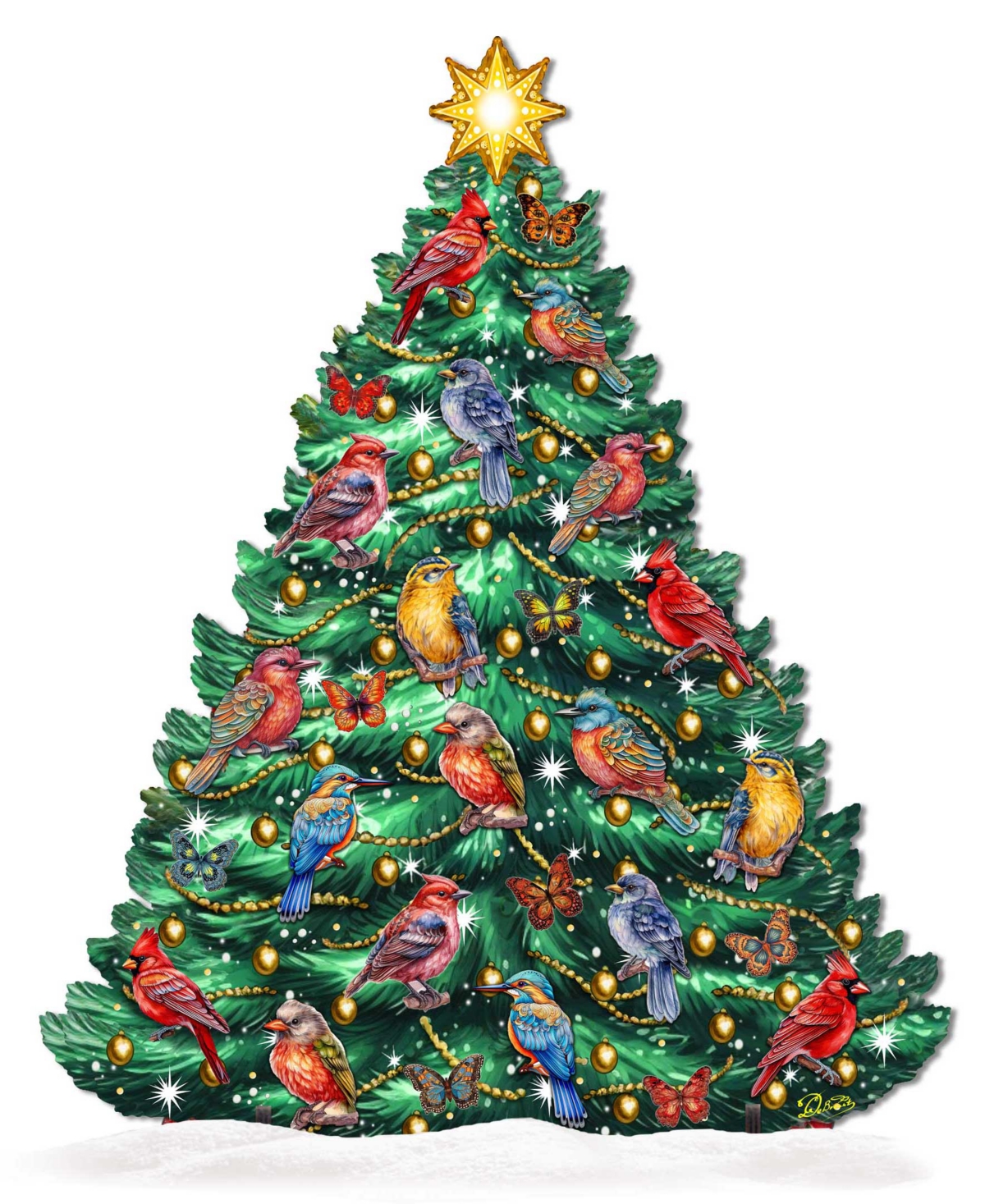 Click here for Designocracy Christmas Birds Tree Holiday Decor -... prices