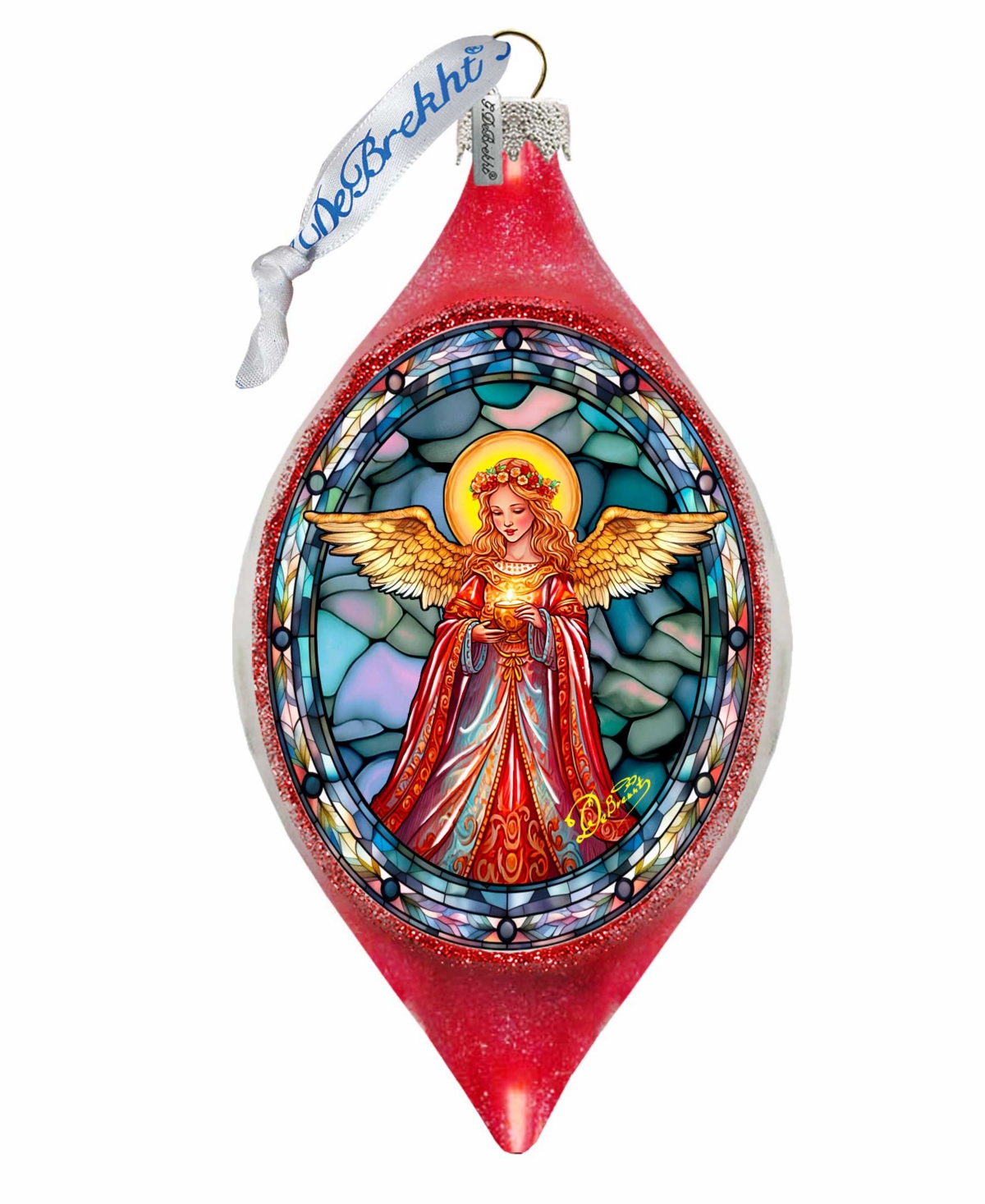 Click here for G.Debrekht Angel of Hope Drop Glass Christmas Orna... prices