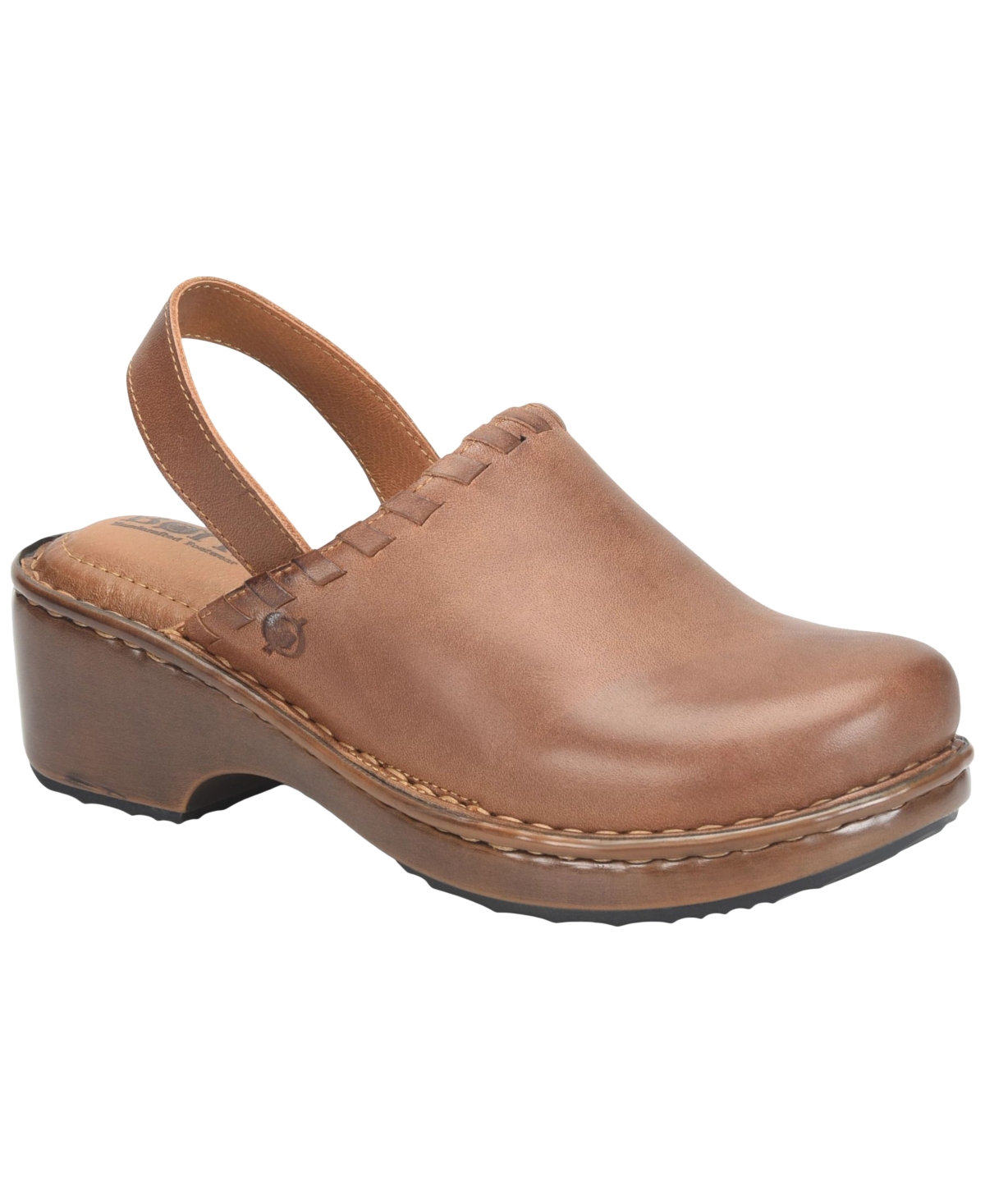 Click here for Born Womens Telly Round Toe Mule Clogs - Tan (mapl... prices