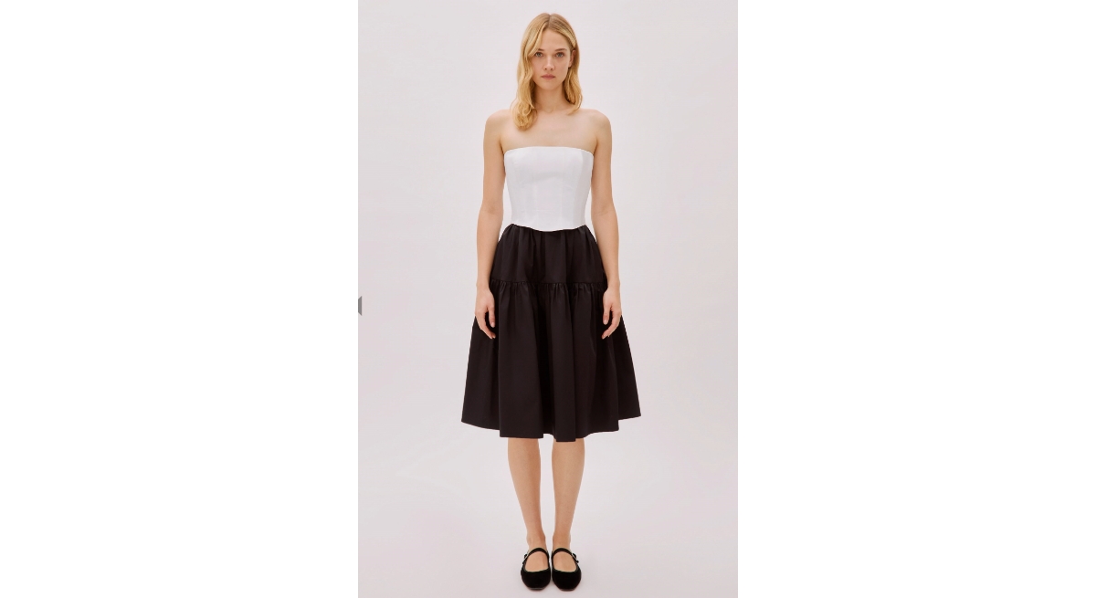 Click here for Labeca London Womens Daria Cotton Strapless Dress prices