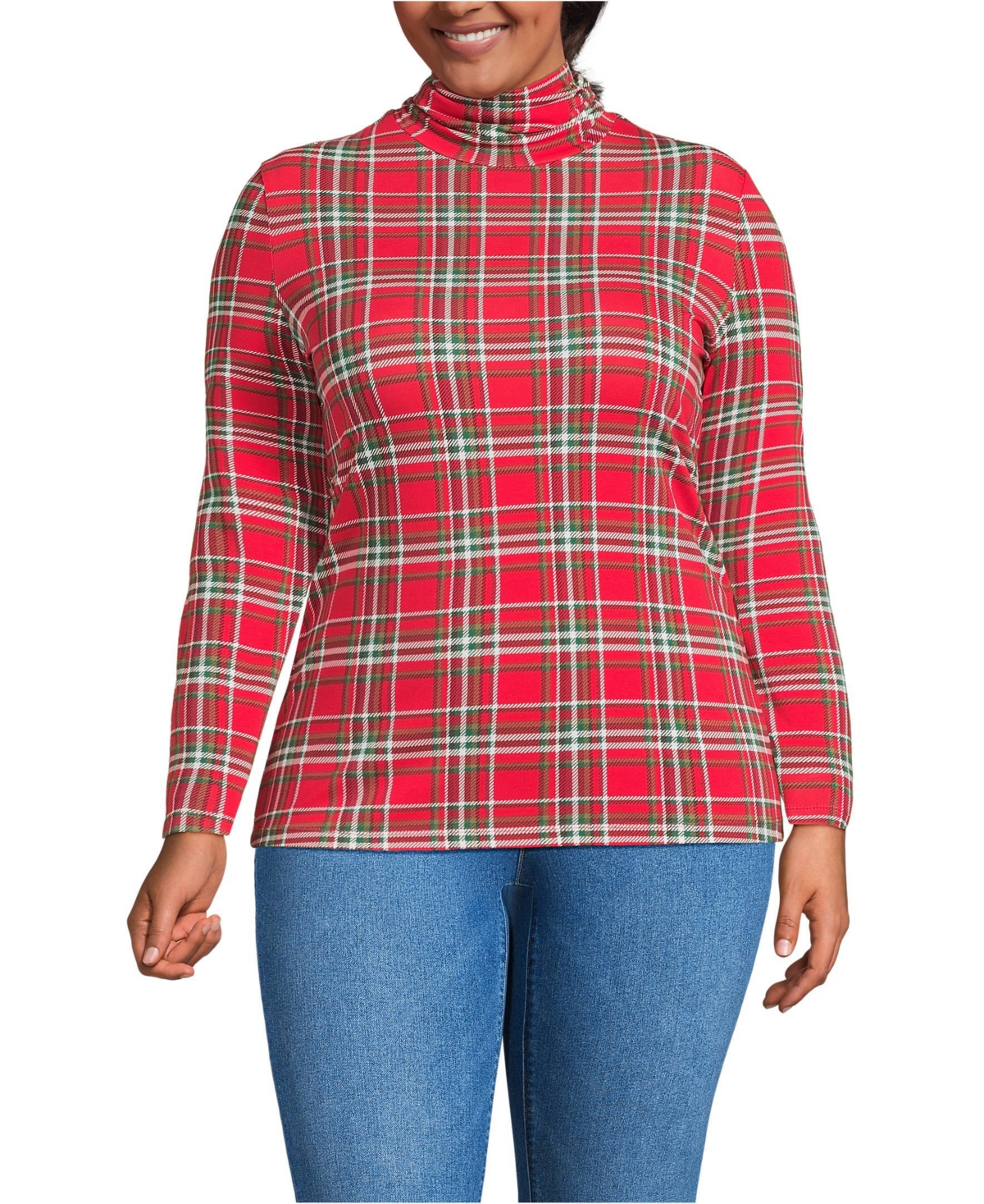 Click here for Lands End Plus Size Lightweight Jersey Skimming Lo... prices