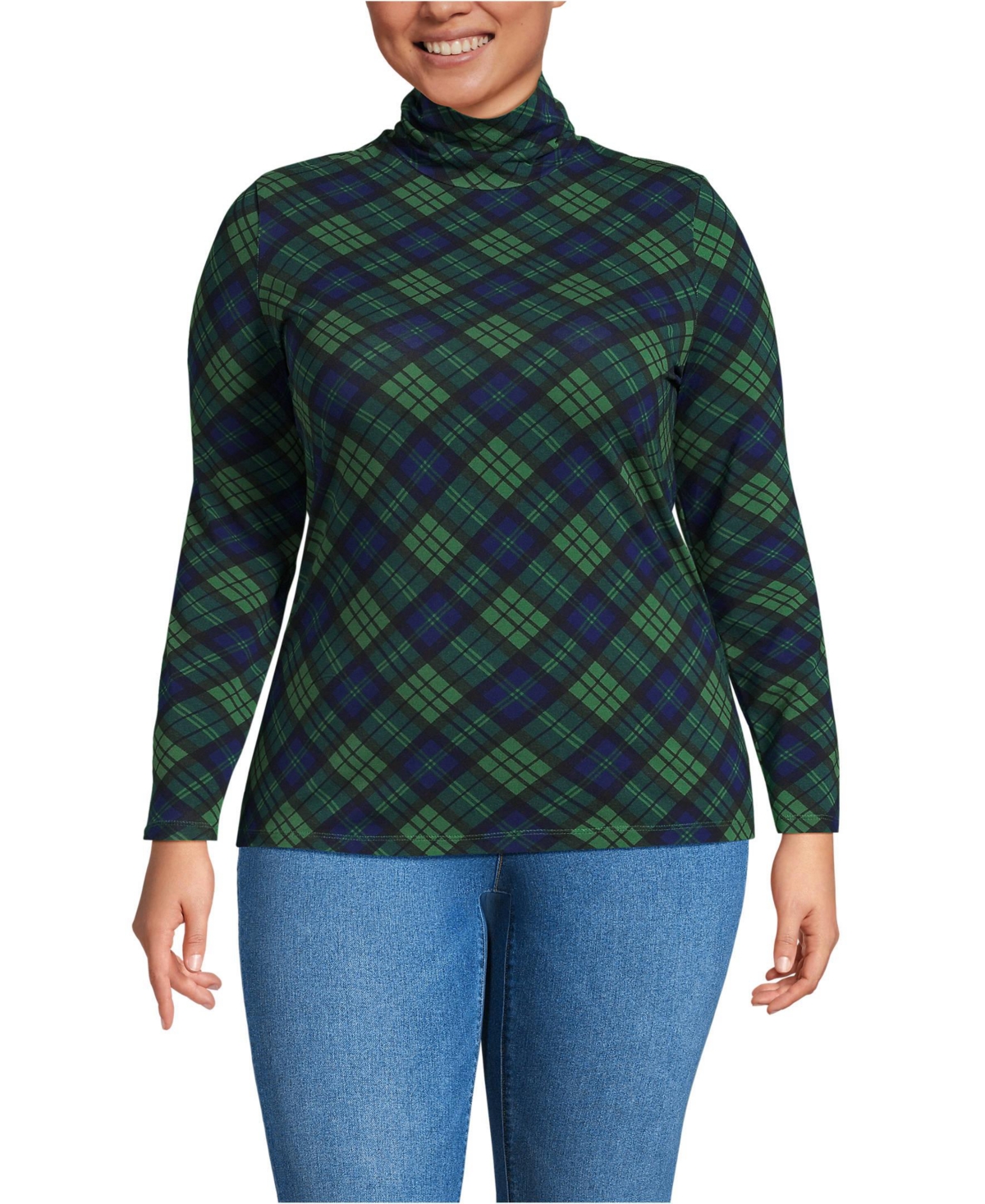 Click here for Lands End Plus Size Lightweight Jersey Skimming Lo... prices