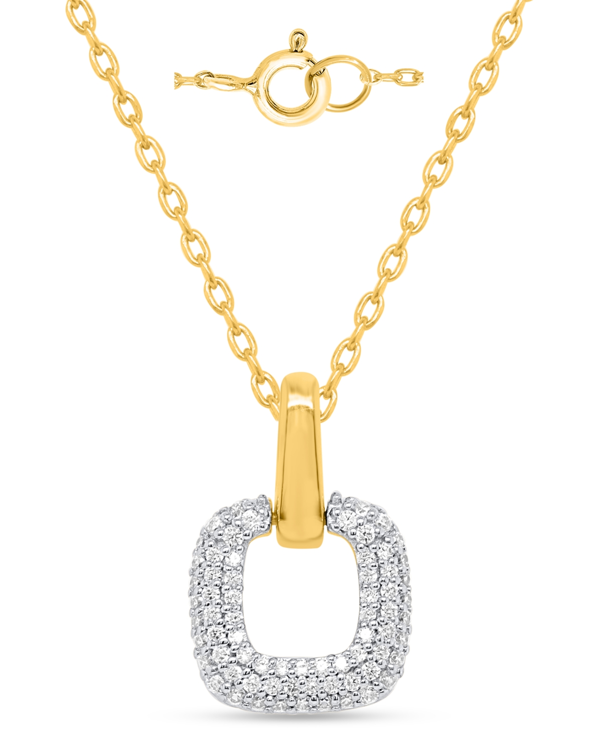 Click here for Macys White Diamond Pendant Necklace (1/4 ct. t.w.... prices