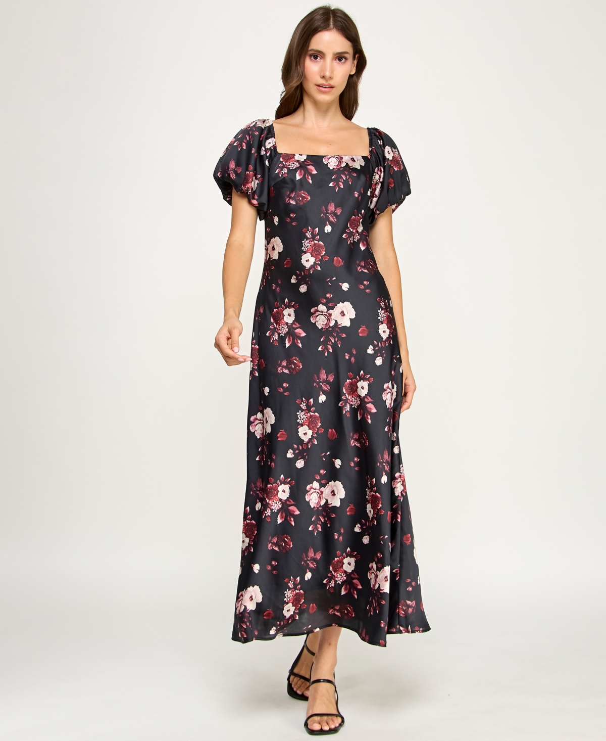 Click here for Row A Womens Short Bubble Sleeves Dress - Oxford prices