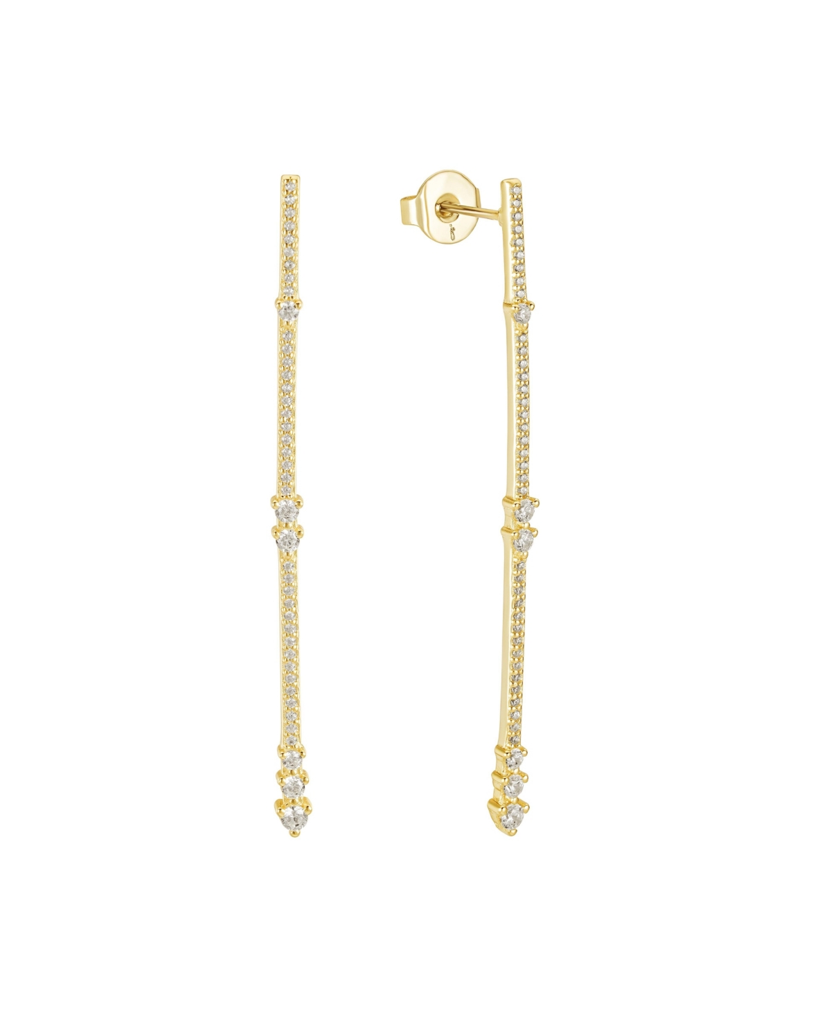Click here for Untamed Petals Eternity Pave Linear Drop Earrings... prices