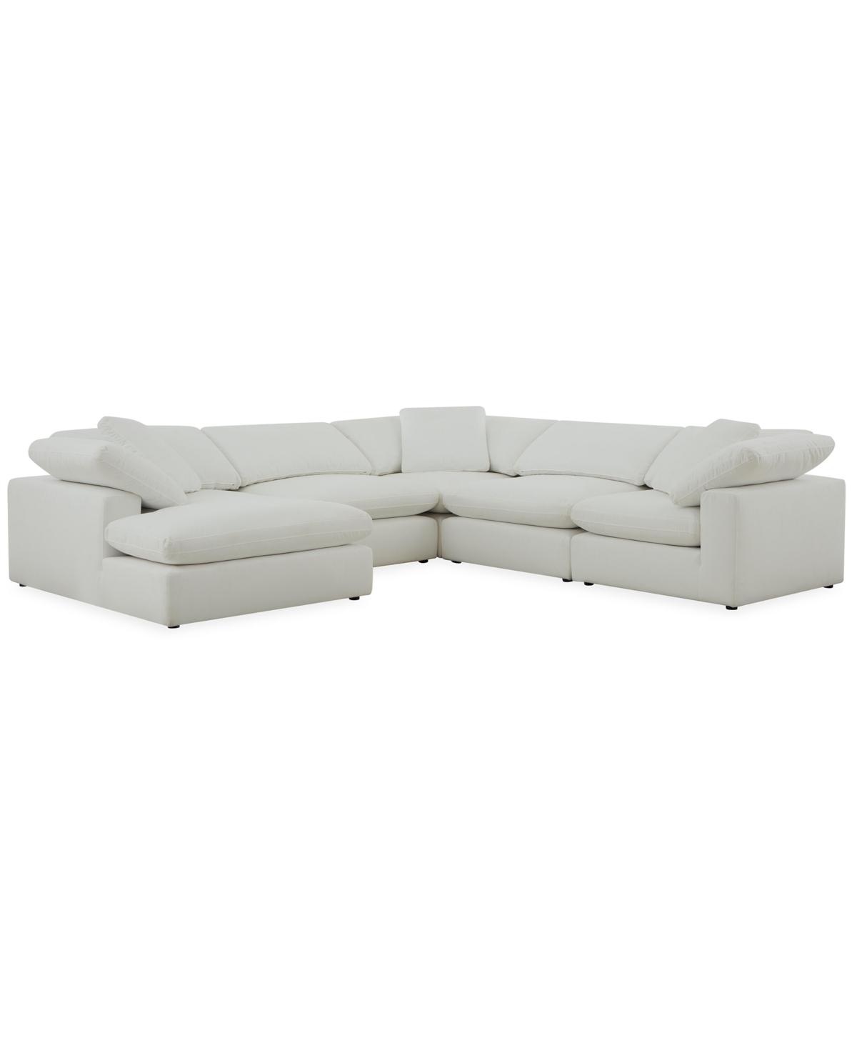 Click here for Furniture Fog 5-Pc. Fabric Chaise L-Sectional Sofa... prices