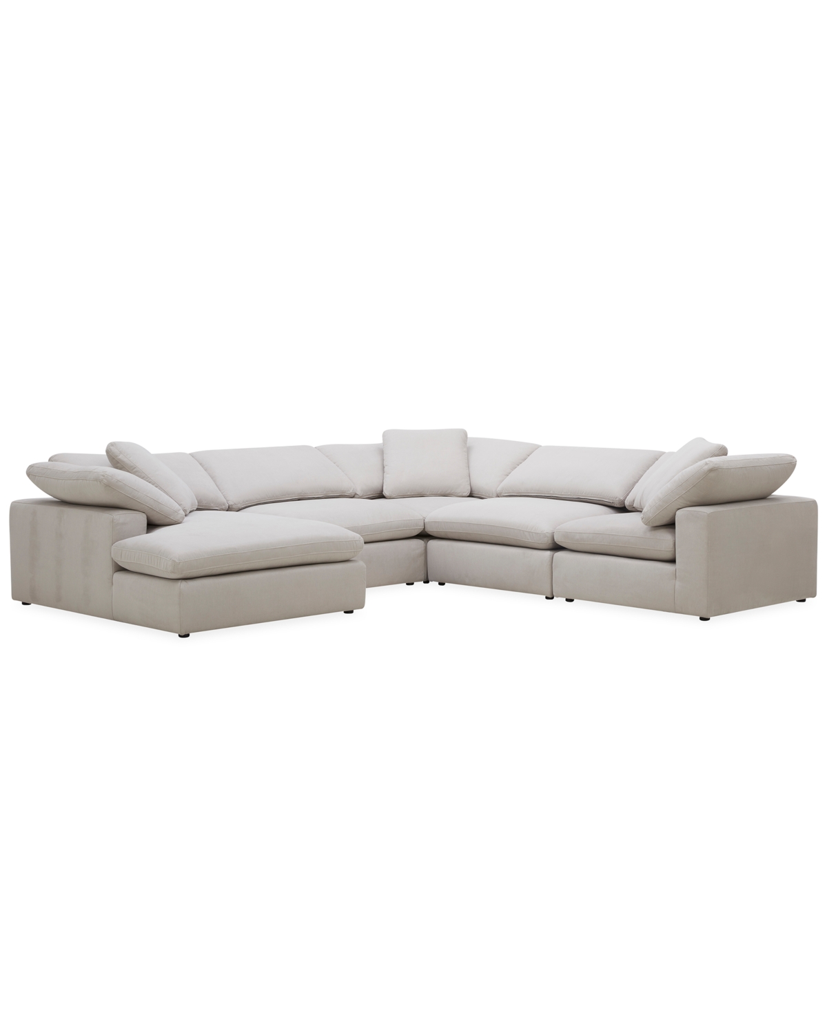 Click here for Furniture Fog 5-Pc. Fabric Chaise L-Sectional Sofa... prices