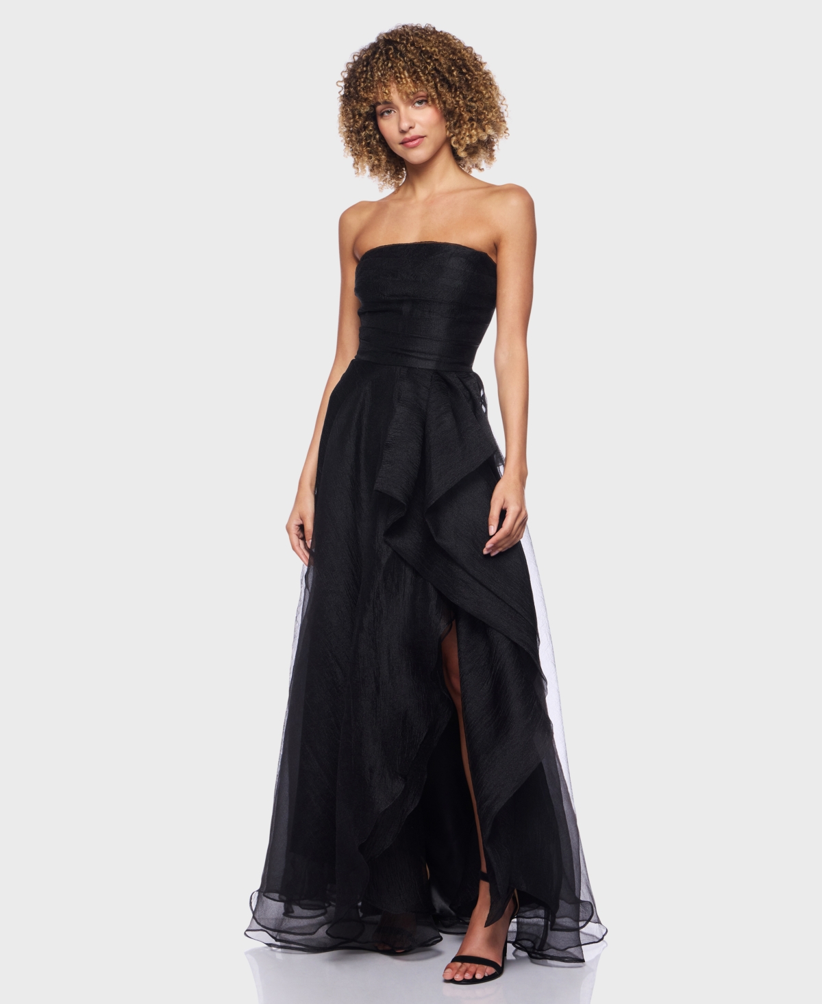 Click here for B Darlin Juniors Asymmetric Drape Strapless Dress... prices