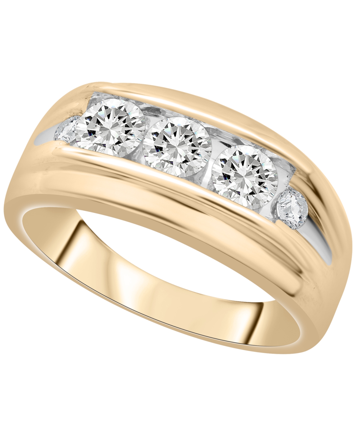 Click here for Macys Mens Diamond (1 ct. t.w.) 5-Stone Ring in 10... prices