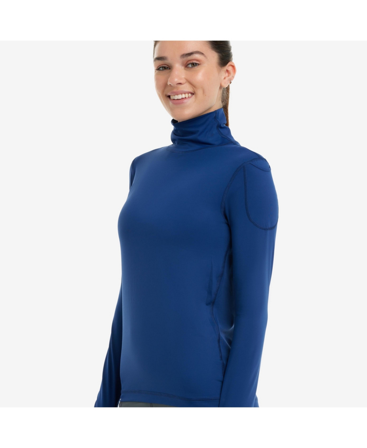 BloqUV Womens Upf 50+ Sun Protective Turtleneck - Navy