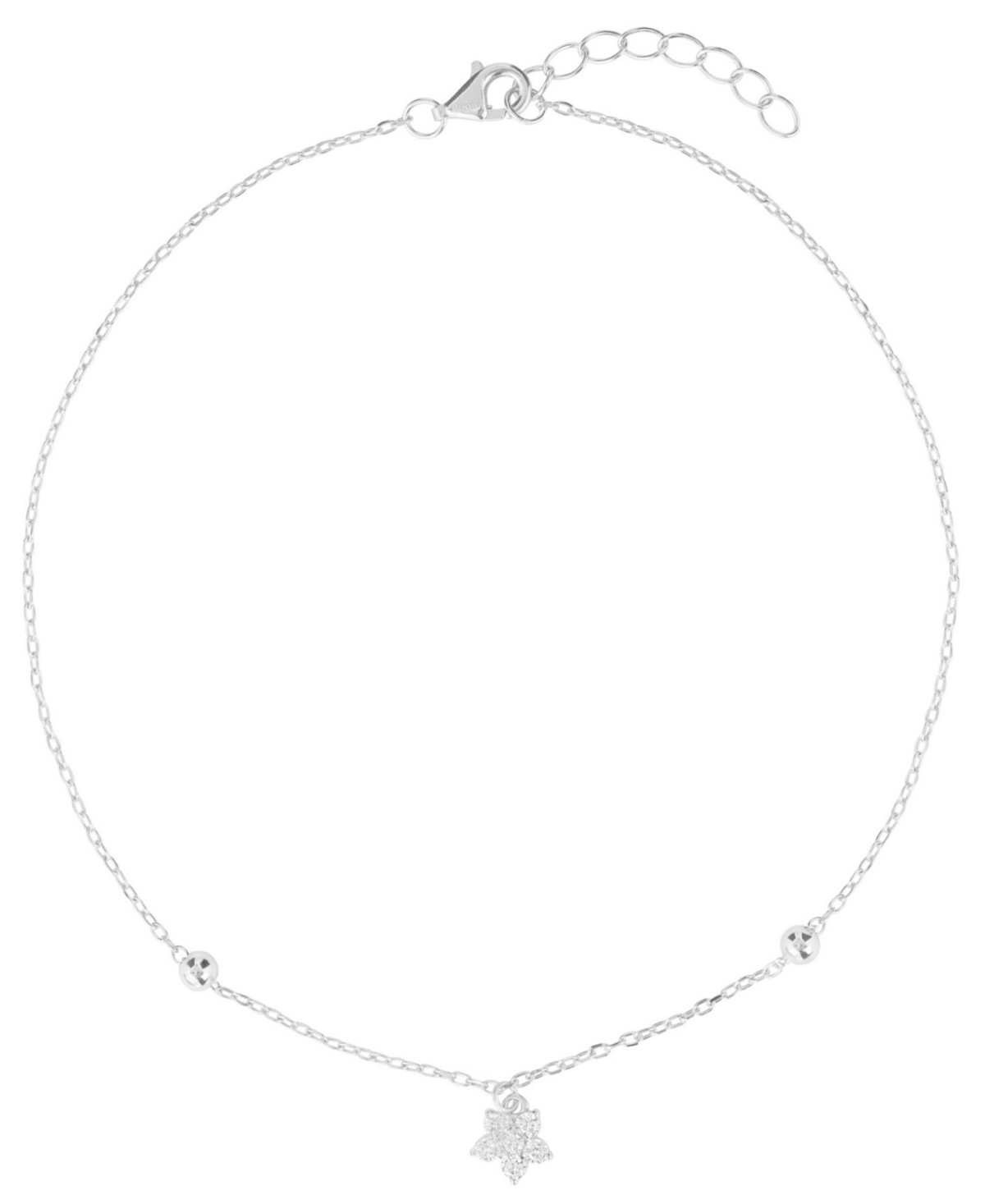 Click here for Macys Cubic Zirconia Flower Beaded Anklet (0.14 ct... prices