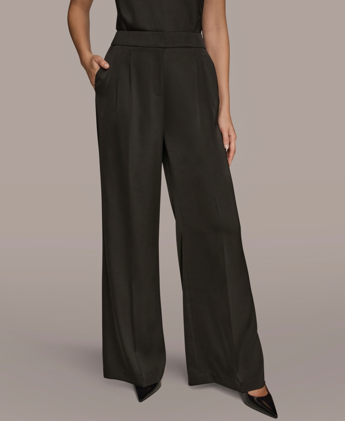 Click here for Donna Karan New York Womens Wide Leg Mid Rise Pant... prices
