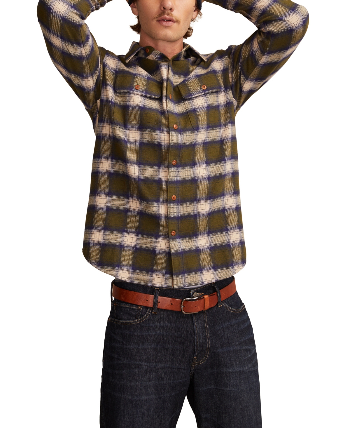 Click here for Lucky Brand Mens Cloud Soft Flannel Long Sleeve Sh... prices