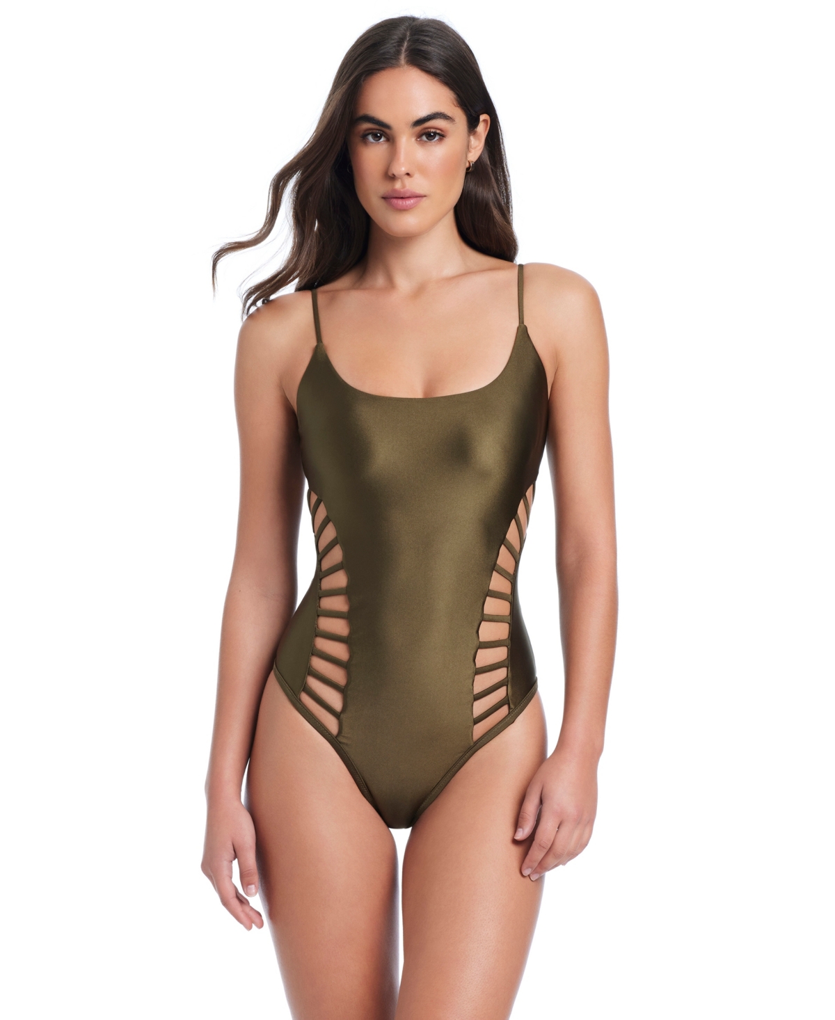 Click here for Red Carter Cross Side Cut Out One-Piece Swimsuit -... prices