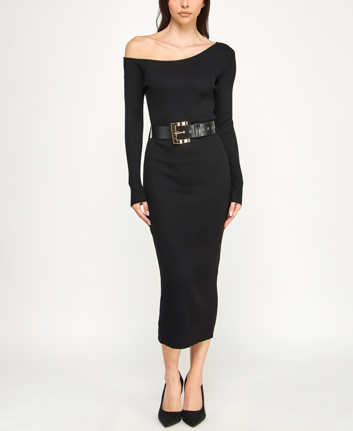 Click here for Rosie Harlow Juniors Long Sleeve Belted Midi Dress... prices