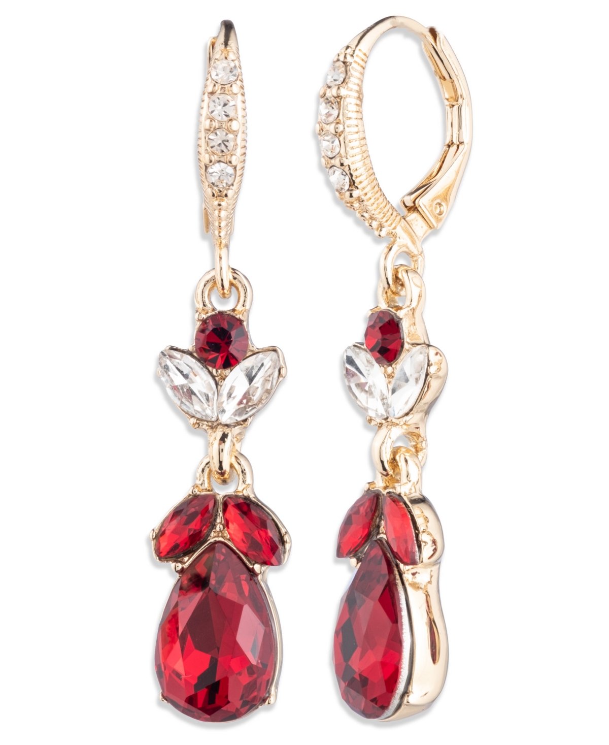 Click here for Givenchy Glass Stone Gold-Tone Drama Double Drop E... prices