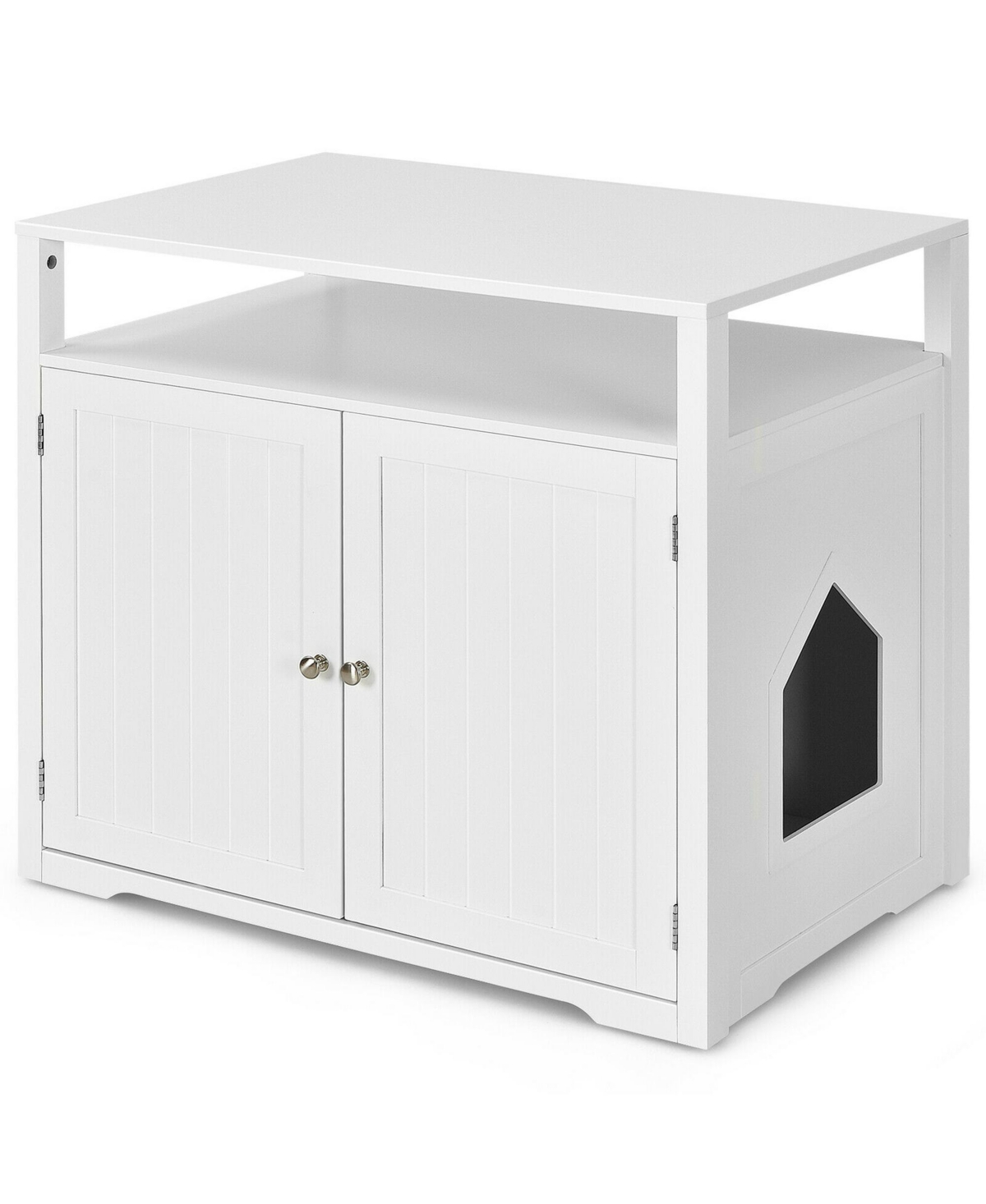 Click here for Gymax Wooden Cat Litter Box Enclosure Hidden Cat W... prices
