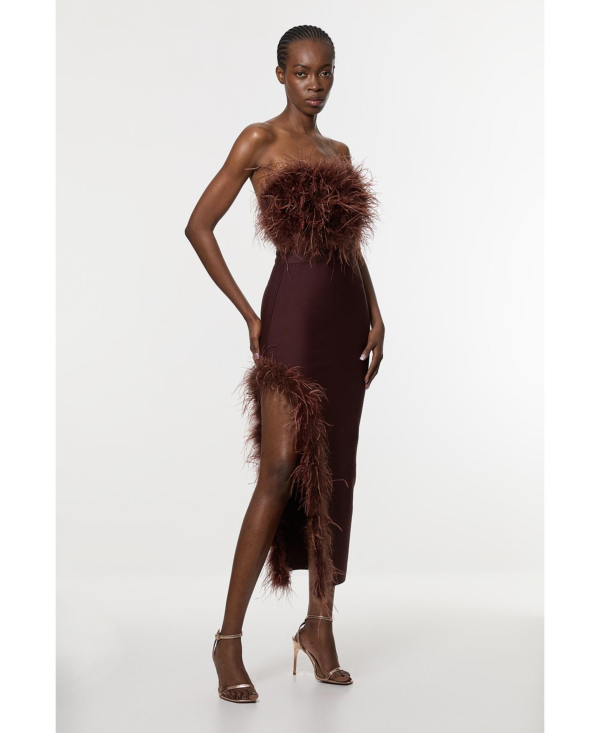 Click here for Karen Millen Womens Feather Detail Knit Midi Dress... prices