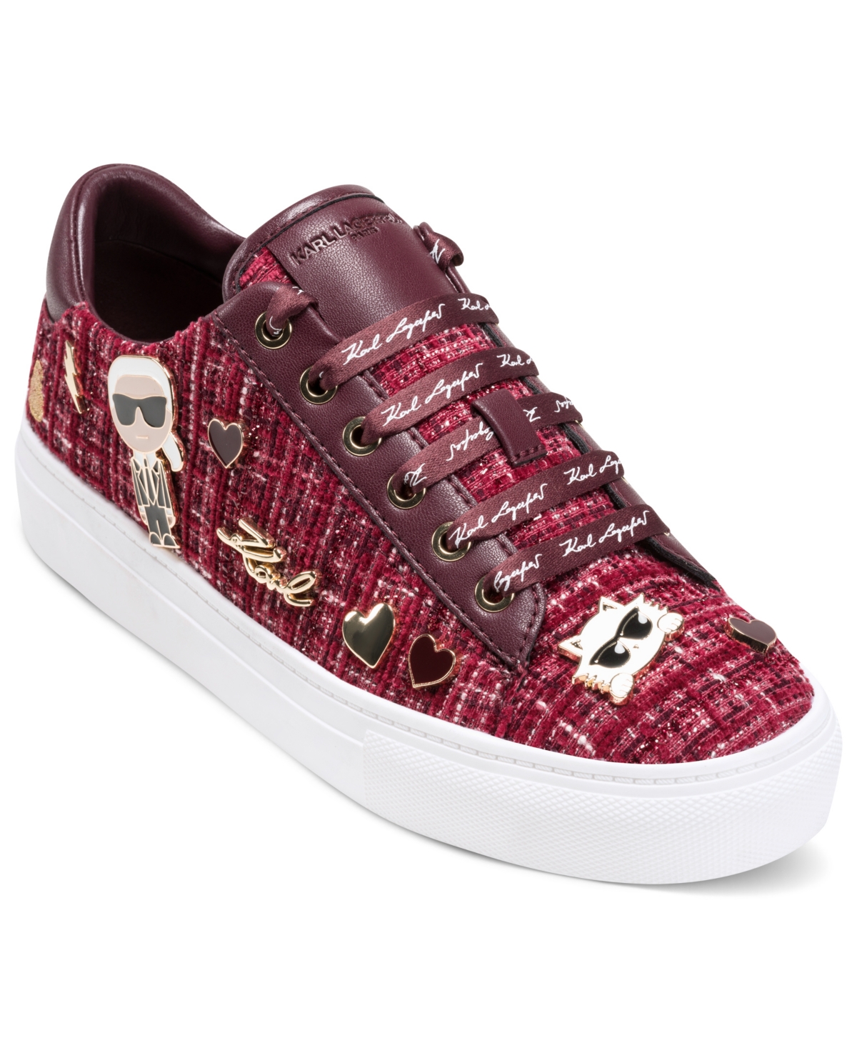Click here for Karl Lagerfeld Paris Cate Pins sneaker - Wine prices