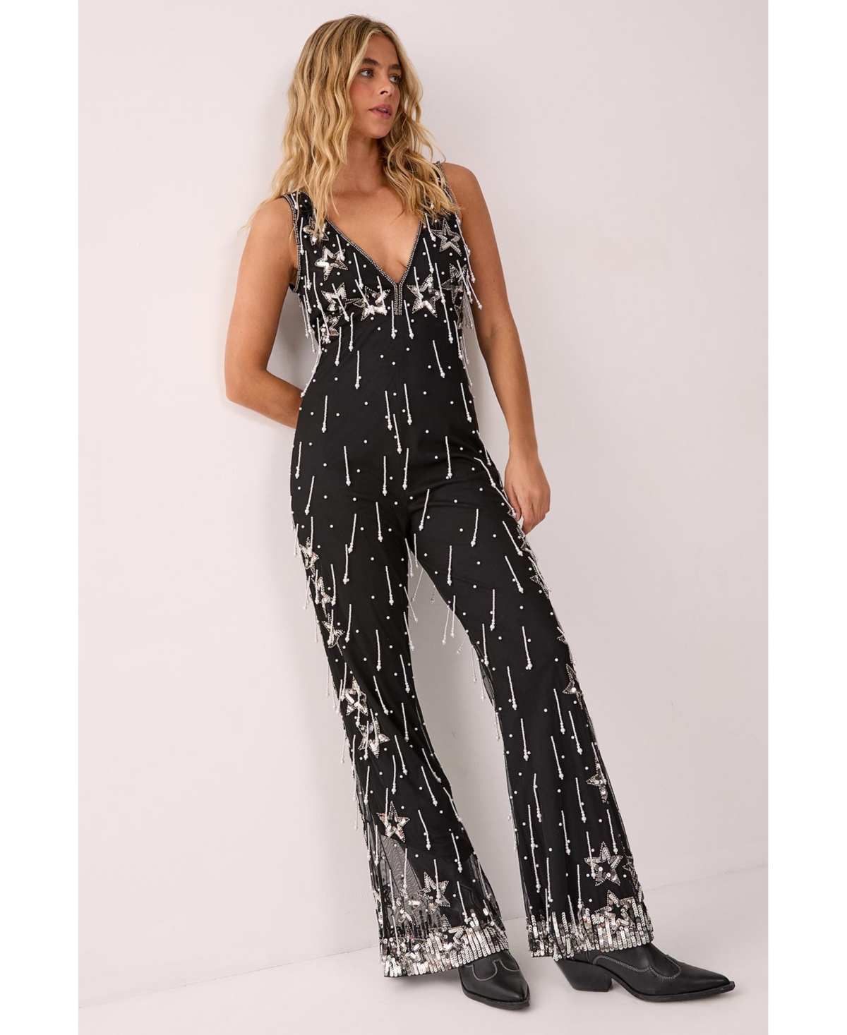 Click here for Nasty Gal Womens Droplet Plunge Jumpsuit - Black prices