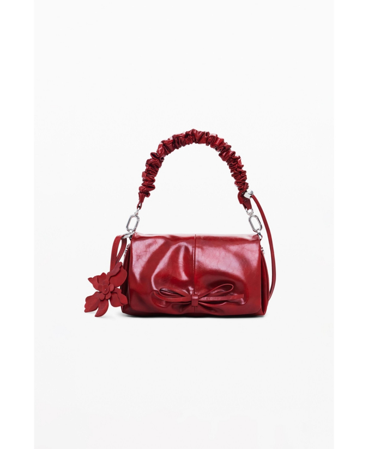 Click here for Desigual Womens Small shiny bow bag - Red prices