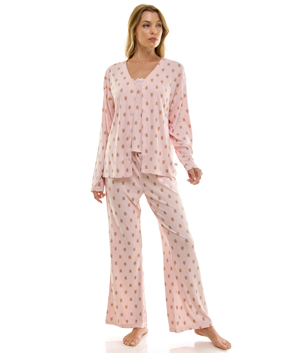 Click here for Sincerely Jules Womens 3-Piece Pointelle Set - Dar... prices