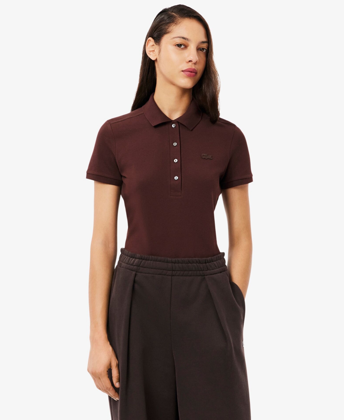 Click here for Lacoste Usa Womens Short Sleeves Slim-Fit Polo Top... prices