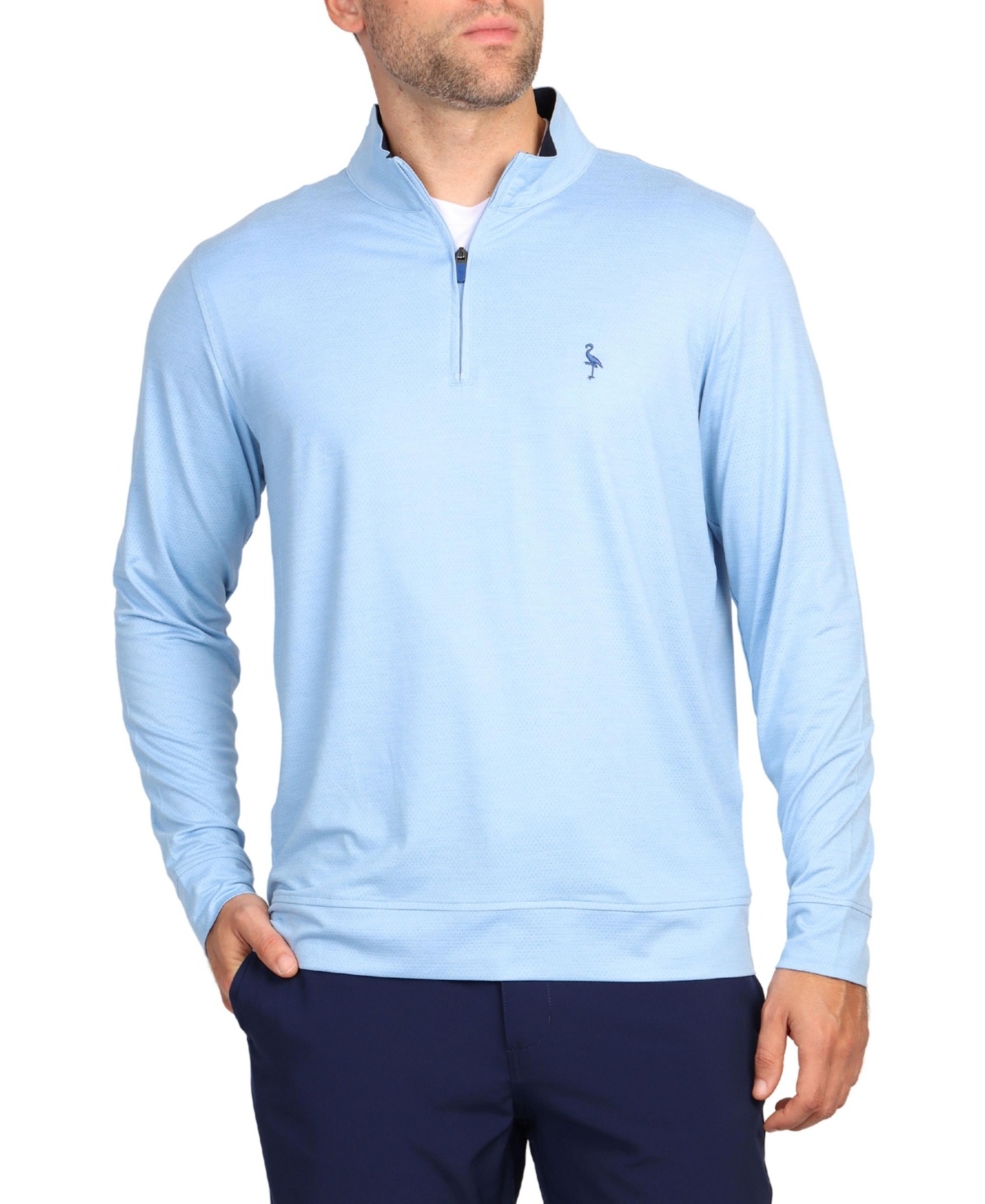 Click here for Tailorbyrd Mens Melange Mesh Performance Quarter Z... prices