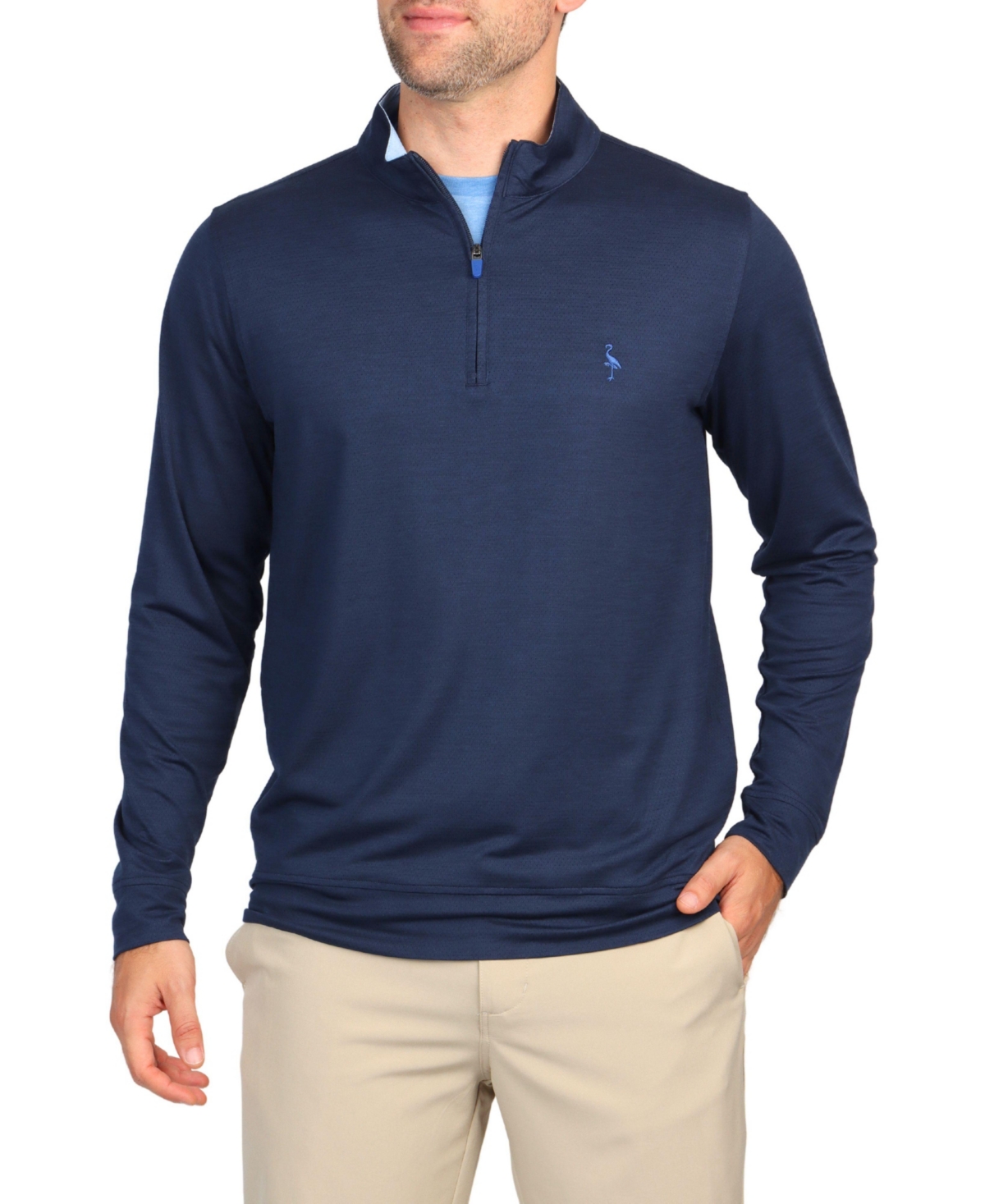 Click here for Tailorbyrd Mens Melange Mesh Performance Quarter Z... prices