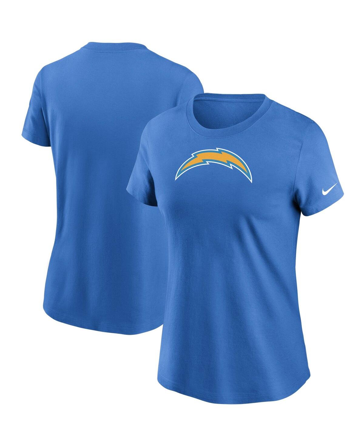 Nike Womens Powder Blue Los Angeles Chargers Logo Essential T-Shirt - Powder Blue
