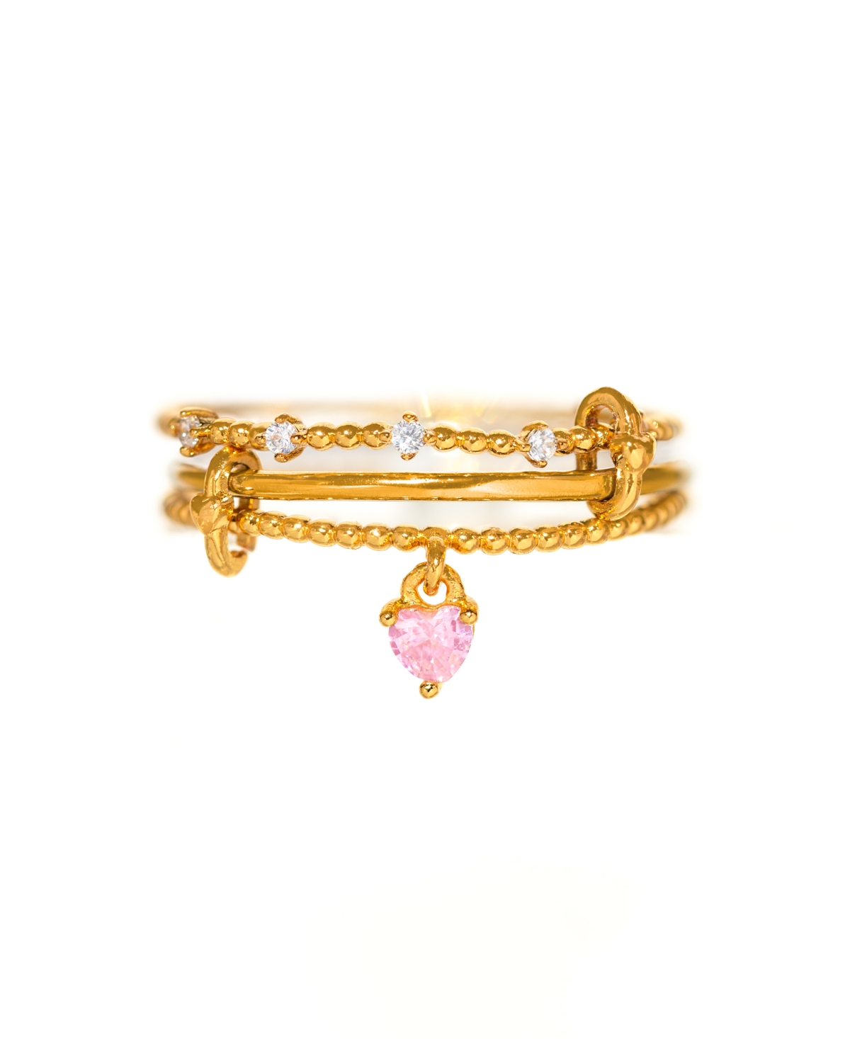 Click here for Girls Crew Love Connection Crystal Gold Plated Sta... prices