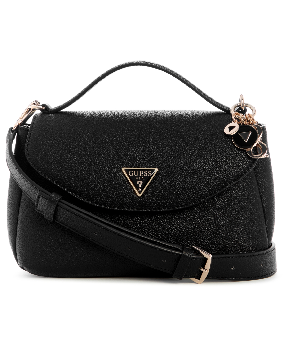 Click here for Guess Evie Top Handle Flap Small Crossbody Bag - B... prices