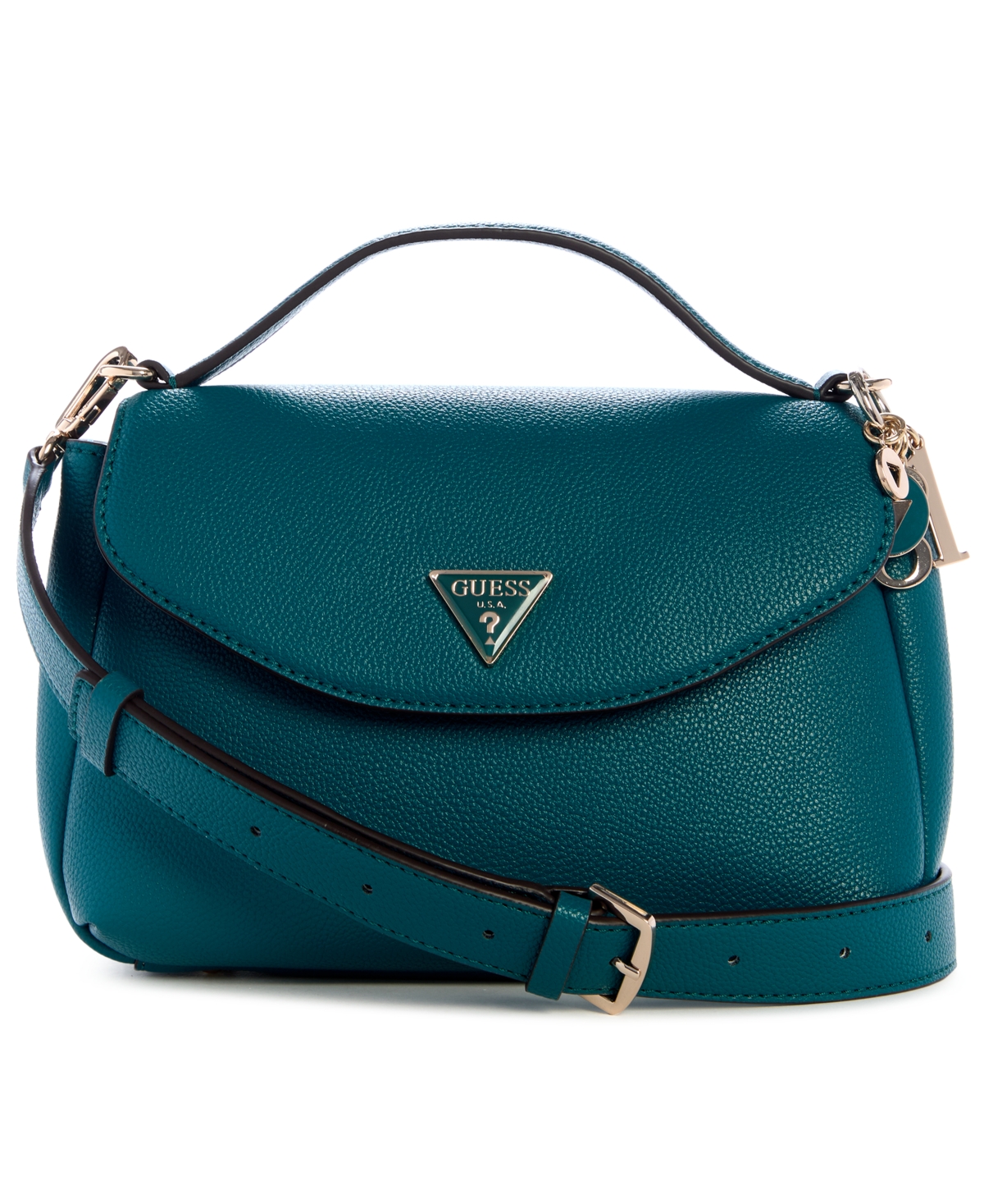 Click here for Guess Evie Top Handle Flap Small Crossbody Bag - T... prices