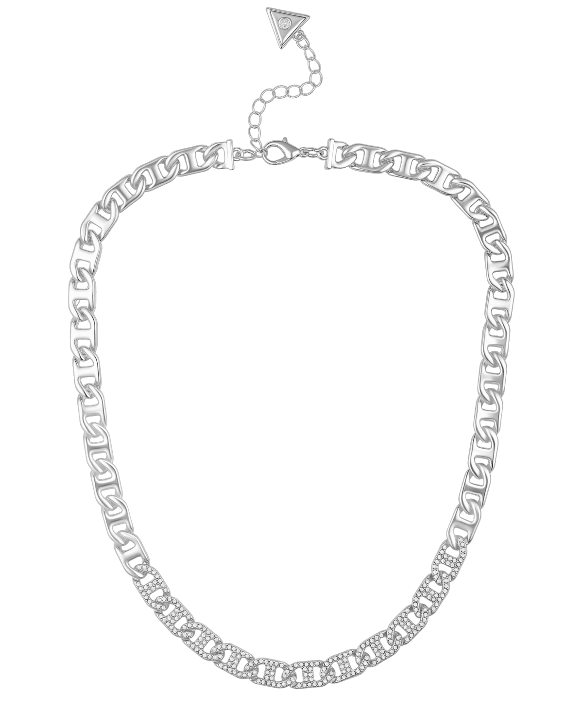 Click here for Guess Glass Stone Chain Link Statement Necklace (a... prices