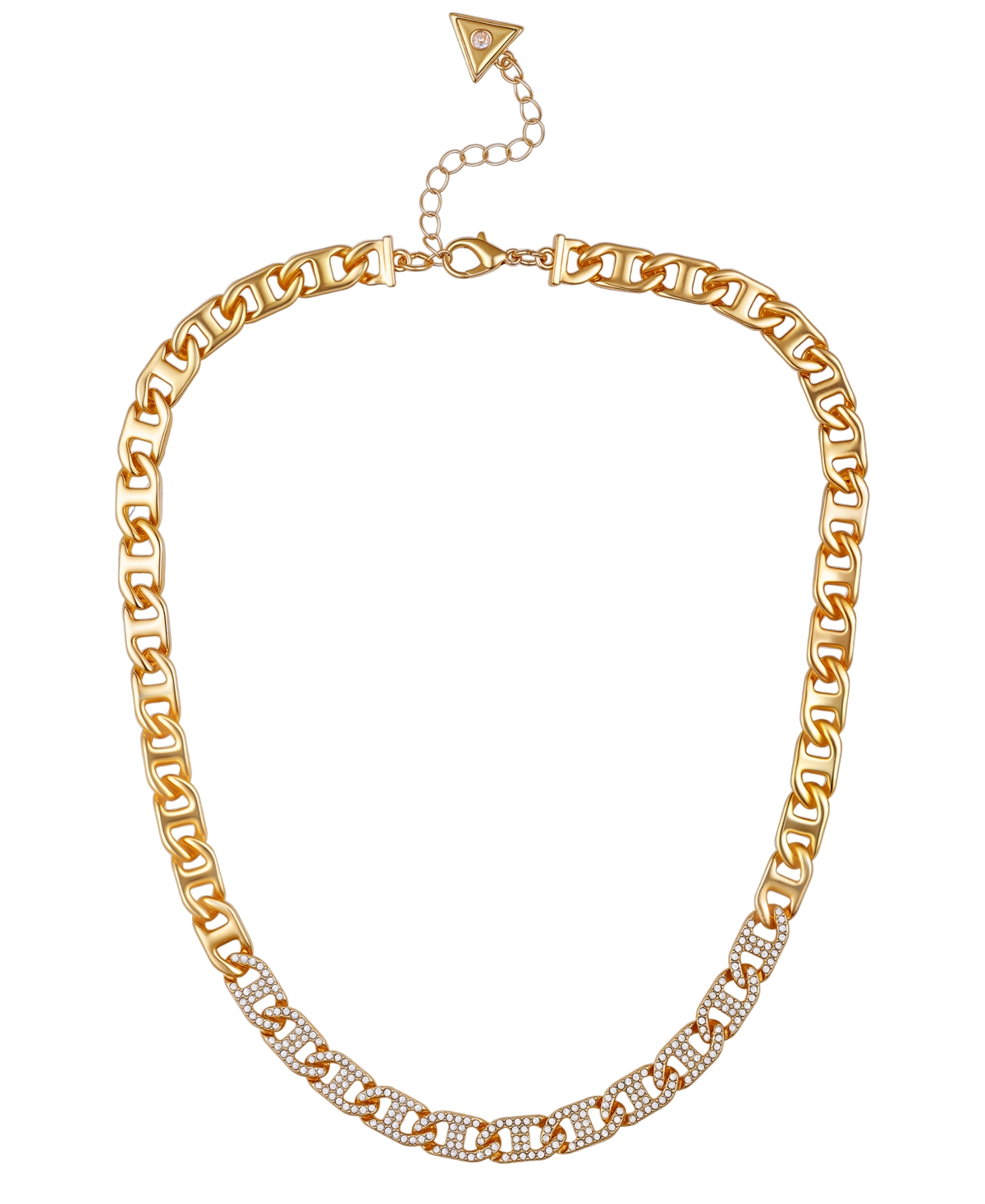 Click here for Guess Glass Stone Chain Link Statement Necklace (a... prices