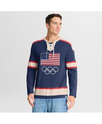Fanatics Men's Navy Team USA Lace-Up Long Sleeve T-Shirt - Macy's