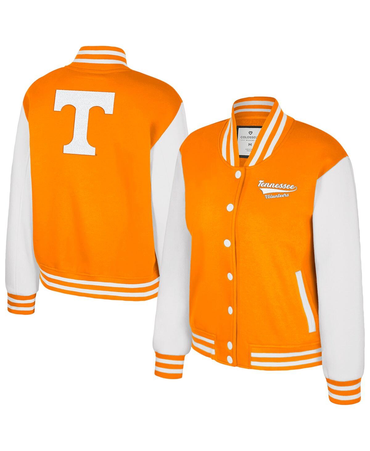 Colosseum Womens Texas Tennessee Orange Tennessee Volunteers French Baguette Full Snap Fleece Jacket - Tennessee Orange