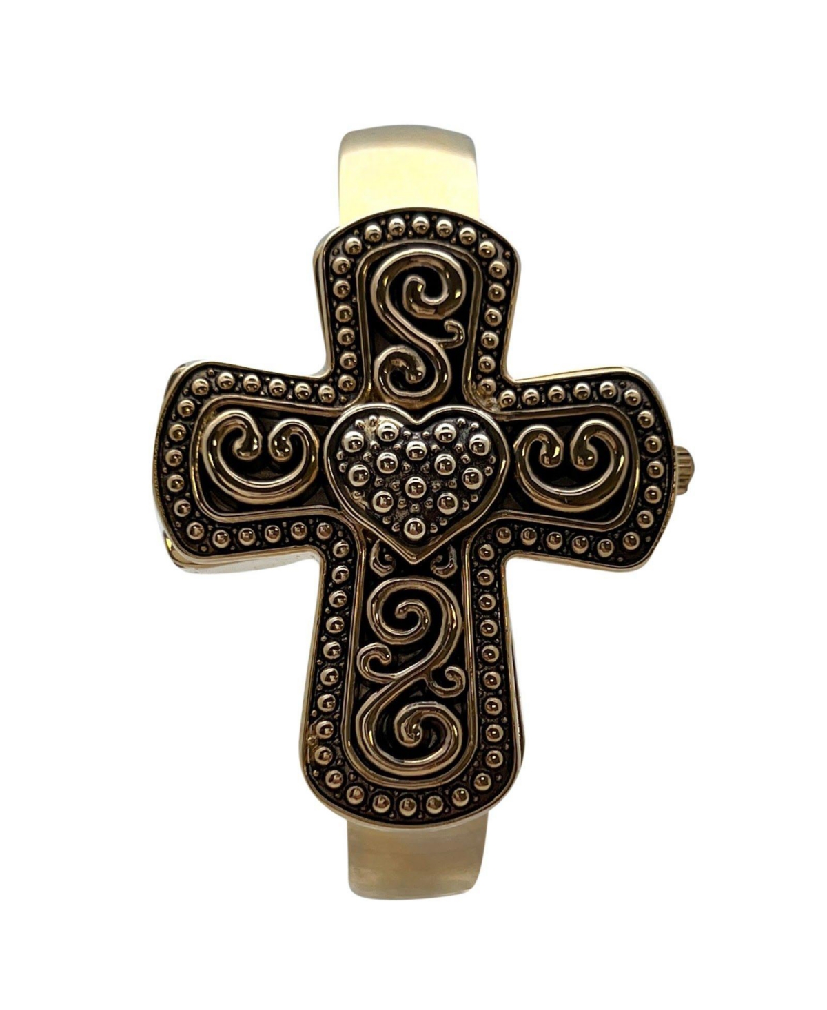 Click here for Olivia Pratt Gold Cross Shape Bangle Women Watch -... prices