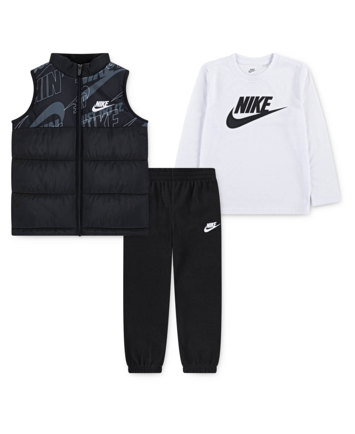 Click here for Nike Boys 4-7 3-Piece Crewneck T-Shirt  Vest and P... prices