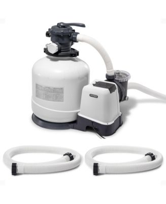 INTEX 3000 GPH Above Ground Pool Sand Filter Pump w/ 1.5 Inch Pump Hose ...