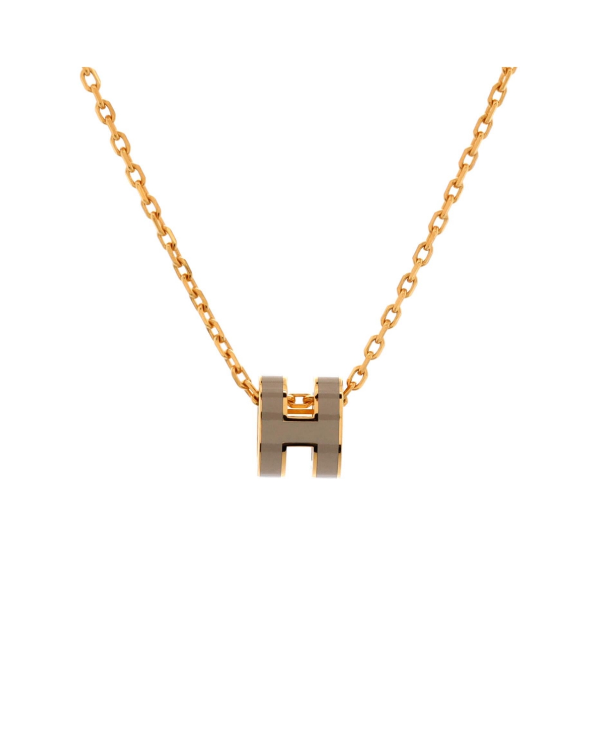 Click here for Pre-Owned Hermes Pop H Pendant Chain Necklace - En... prices