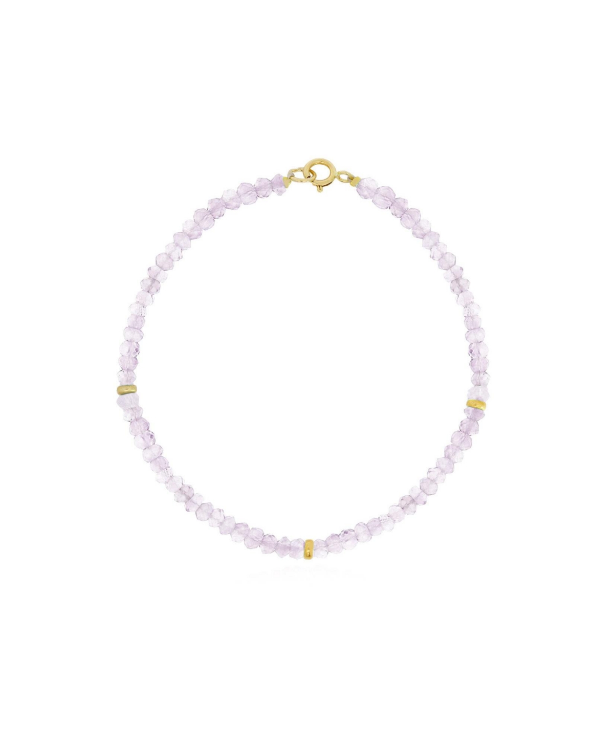 Click here for The Lovery Rose Quartz Bead Bracelet 14K Gold - Ro... prices